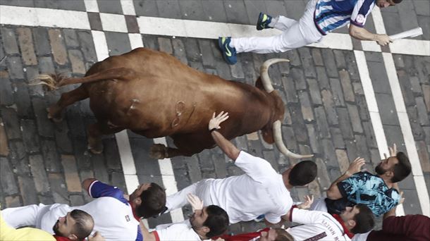 En directo quinto encierro de San Fermín 2022, el 11 de julio los toros de Cebada Gago